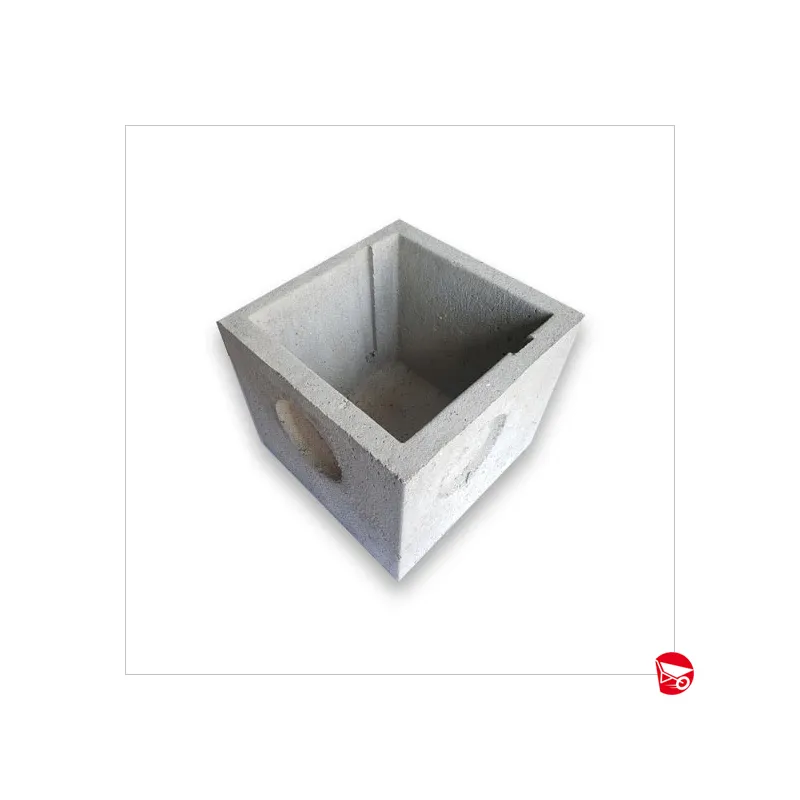 Pozzetto in cemento vibrato VACIS misure lati anelli/pozzetti 20 x 20 cm